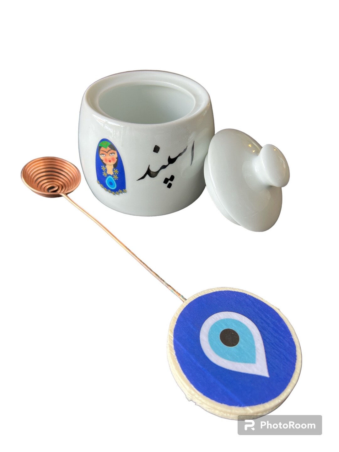 Handmade Farsi Calligraphy Espand Jar Evil Eye Khatoon With Espand ...