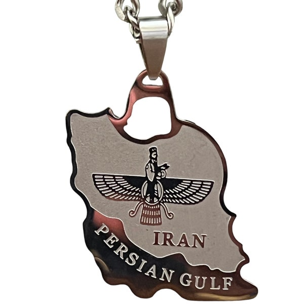 Iran Map Necklace - Etsy