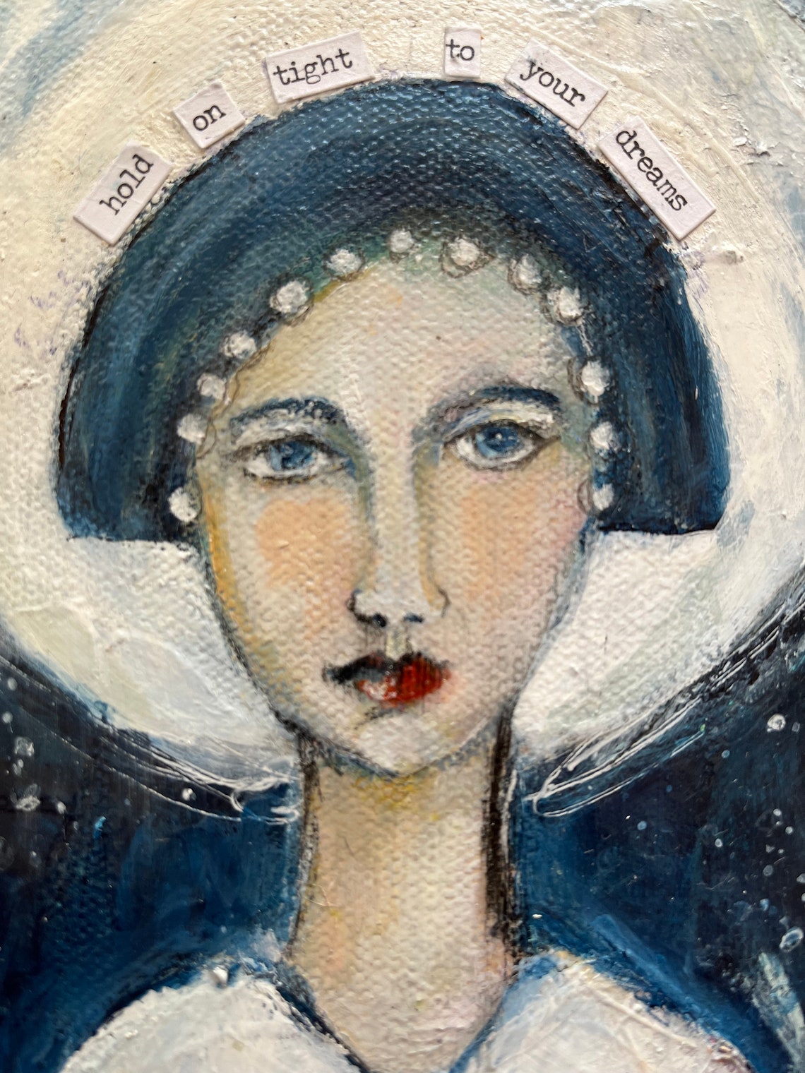 Portrait of Girl in the Moon Light. Title “moonlight Becomes Her”. 8x8 ...