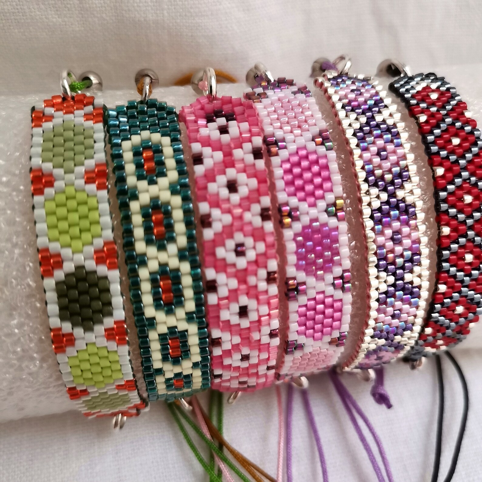 Pulseras Miyuki con cordón ajustable de nudo corredizo, Pulsera de la ...