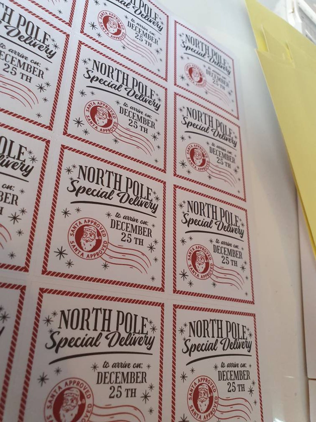 North Pole Stickers Santa Stickers, Christmas Lables , Gift Tags ...