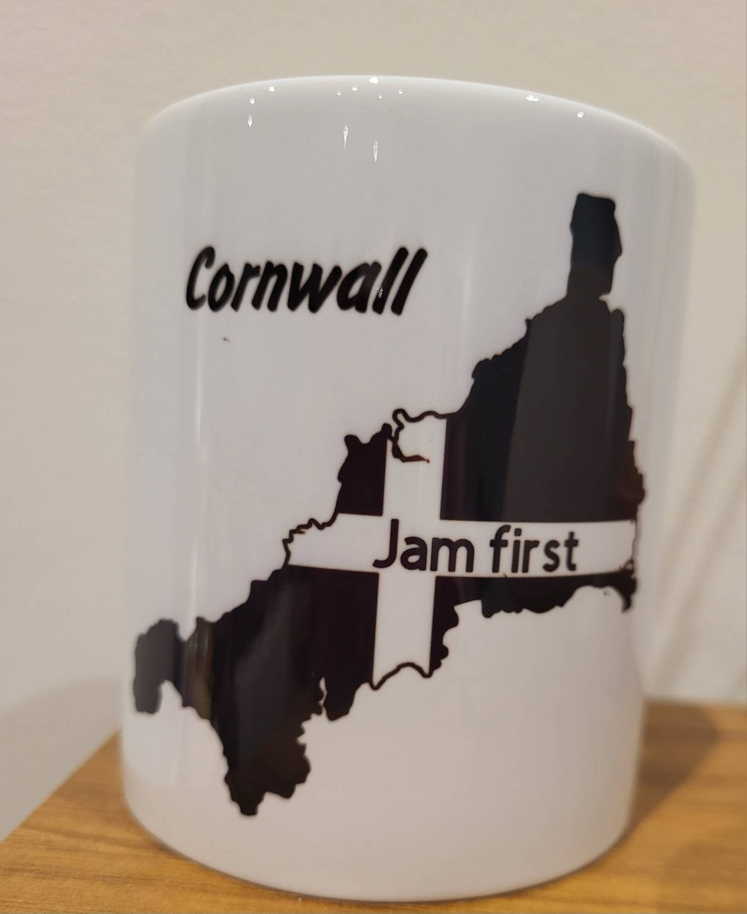 Cornwall Map Coffee Mug - Jam First Design - Cornish Gift - Etsy