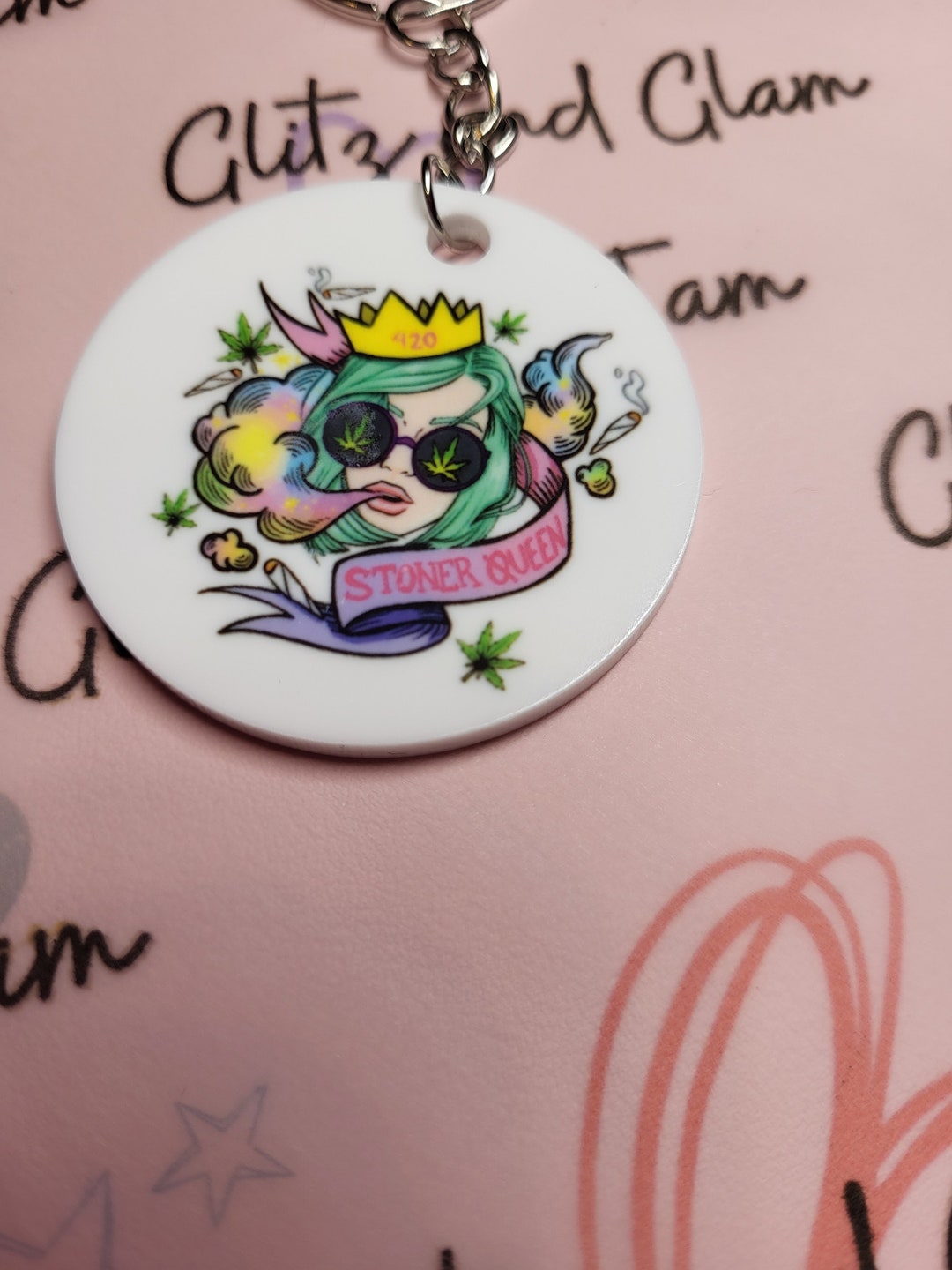 Stoner Queen Keychain: Smoker Gift - Etsy