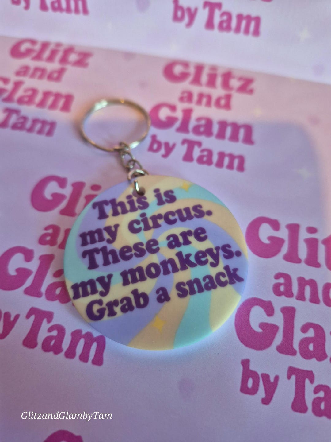 This is My Circus, These Are My Monkeys Keyring – Pastel Sass for Chaos ...