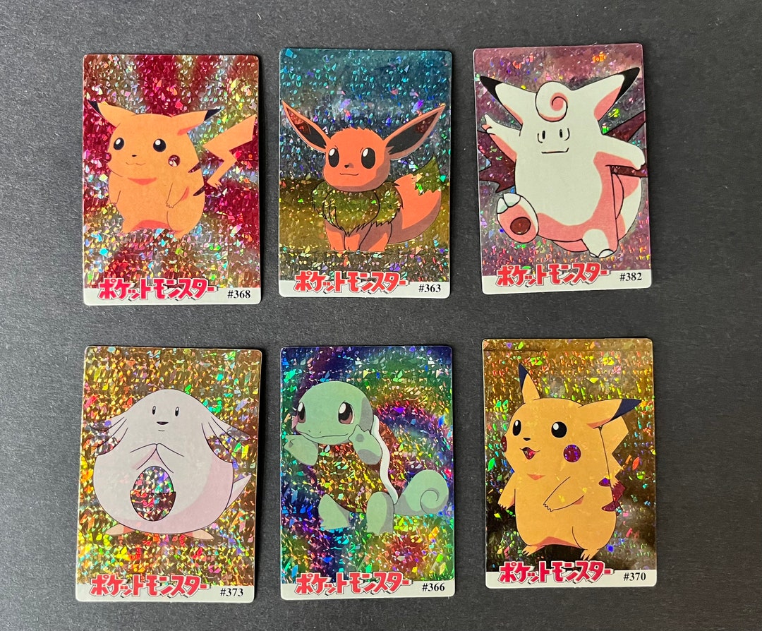 Pokémon Japanese Vending Machine Stickers HOLO Lot of 6 Double Sided ...