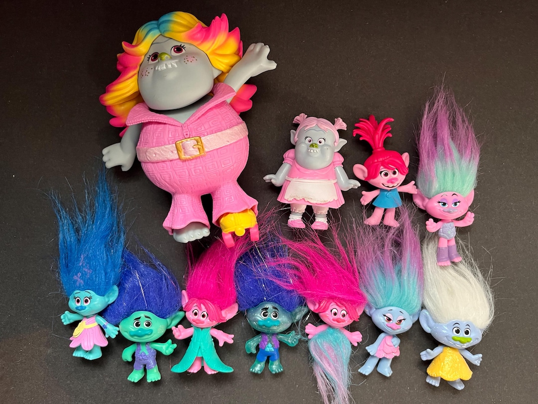 Dreamworks Trolls World Tour Movie Toy Lot 11 Figures! Bridget, Poppy ...