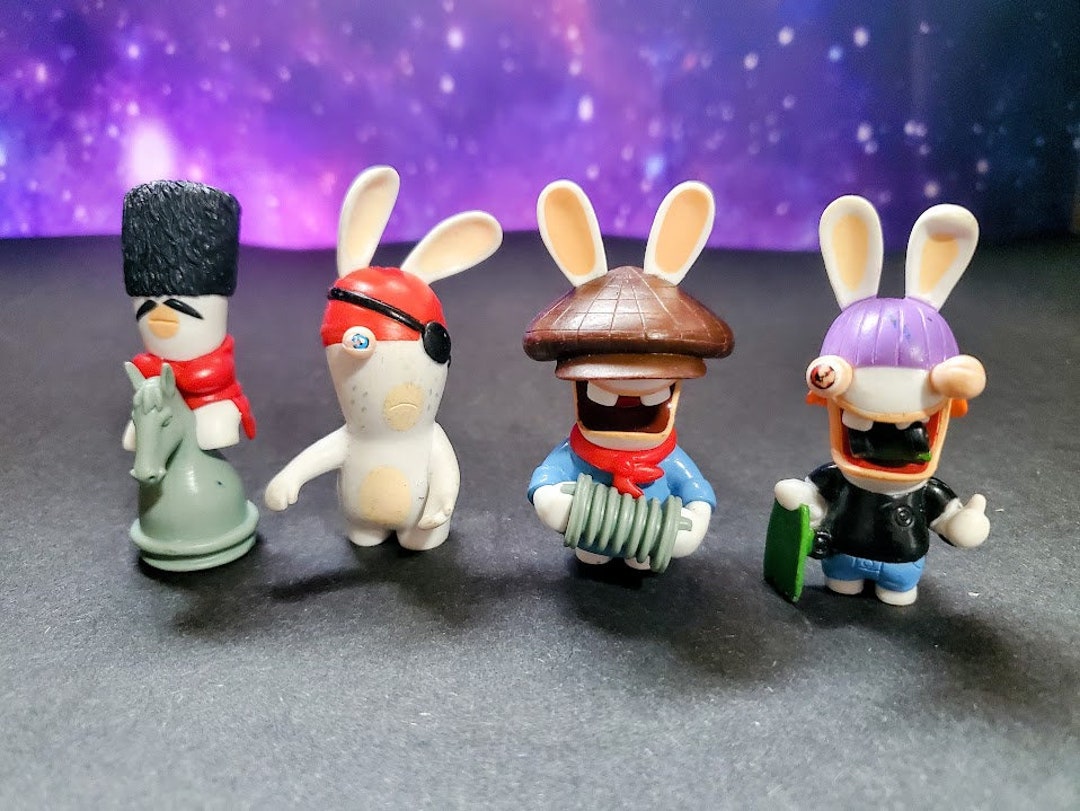 Rayman Raving Rabbids Figures / Ubisoft, Ubiart Firgurines / Lot of 4 ...