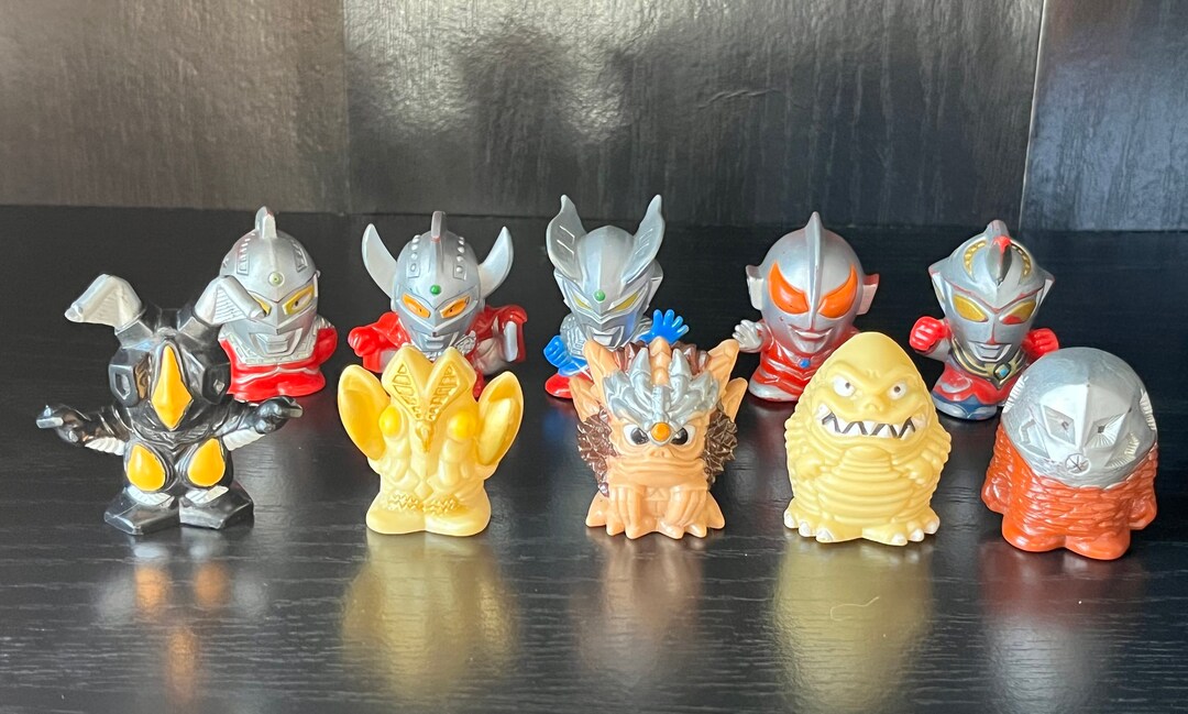 RARE Vintage Ultraman Finger Puppet Set of 10 Soft Vinyl - Etsy