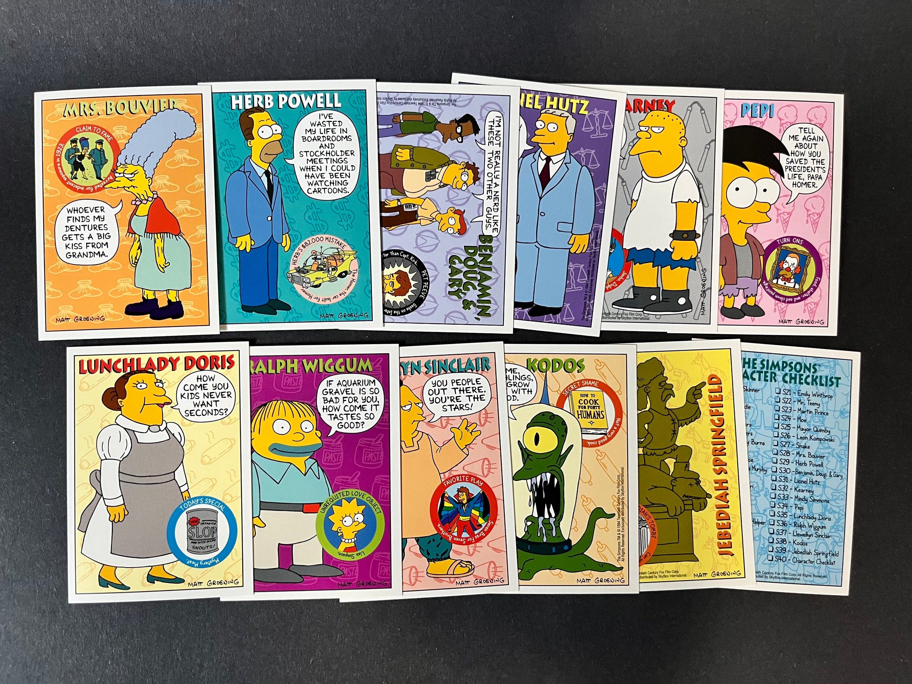 The Simpsons 1994 Skybox Trading Cards Set Bartman Near Complete - Etsy