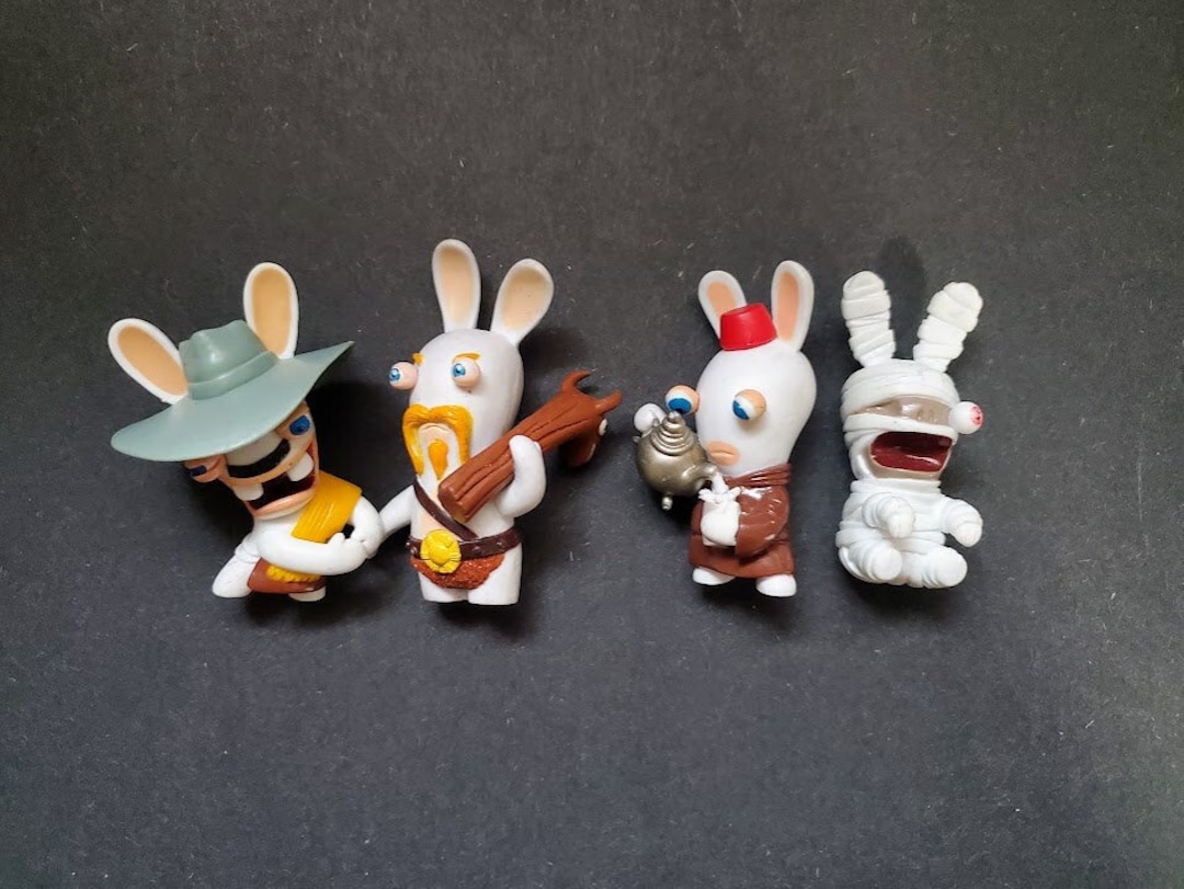 Rayman Raving Rabbids Figures / Ubisoft, Ubiart Firgurines / Lot of 4 ...