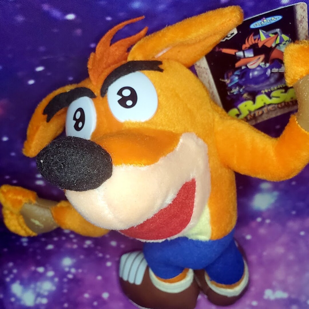 RARE Crash Bandicoot Plush With Original Tags / 7 Vintage Plush Crash 2 ...