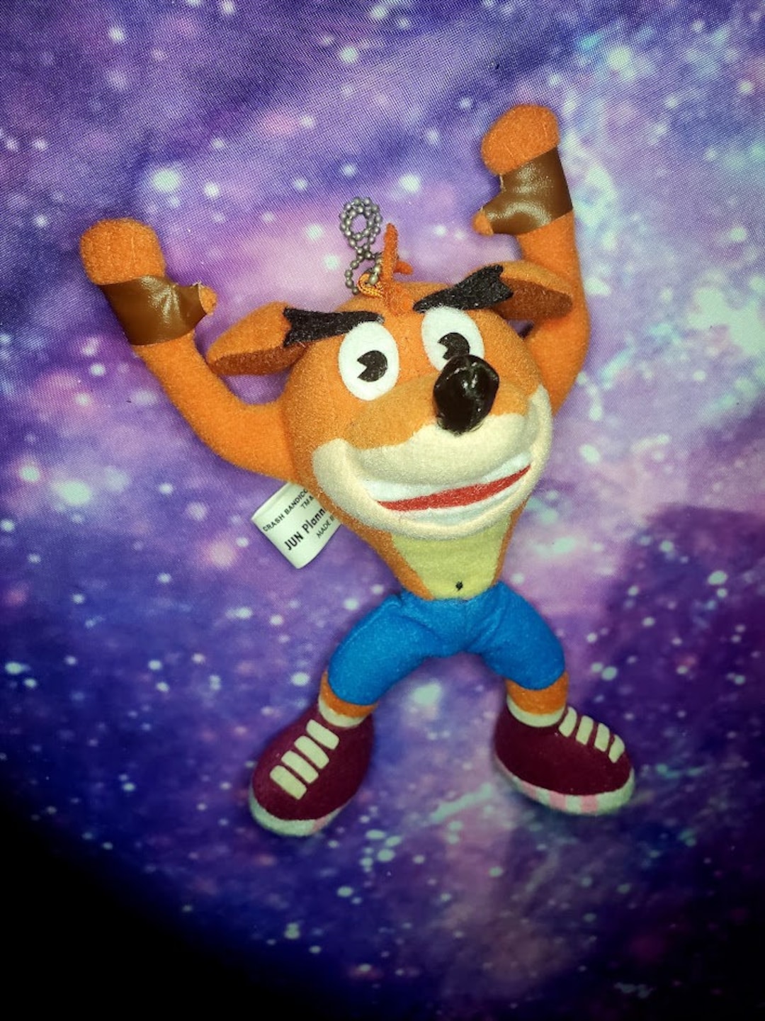 Crash Bandicoot Plush With Chain / Rare Crash Toy / Crash Bandicoot ...