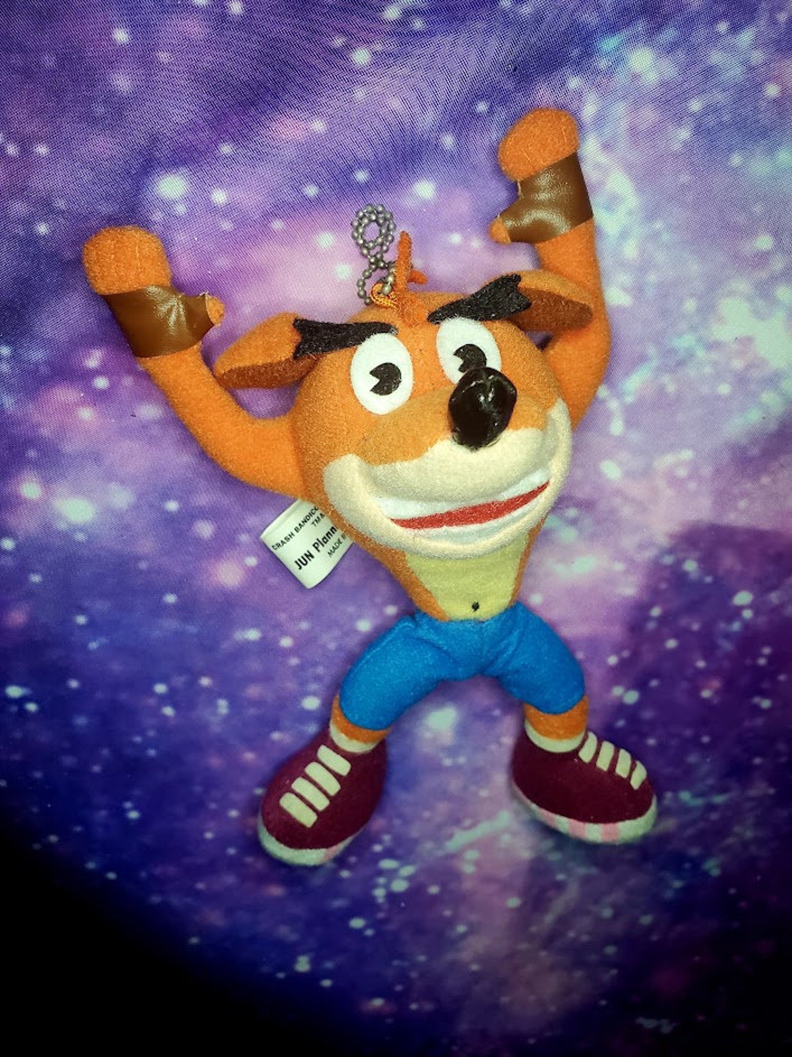 Crash Bandicoot Plush With Chain / Rare Crash Toy / Crash Bandicoot ...