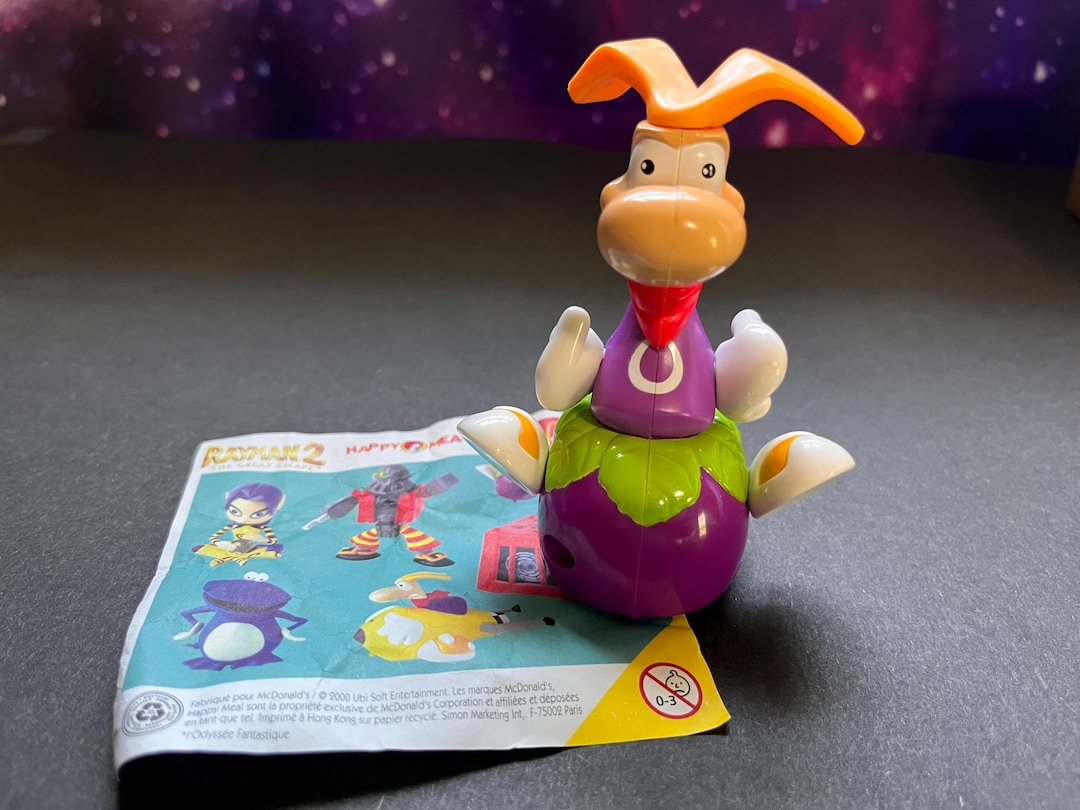 Rayman Mcdonalds Toy / Action Figure SUPER RARE Rayman on a Plum! - Etsy