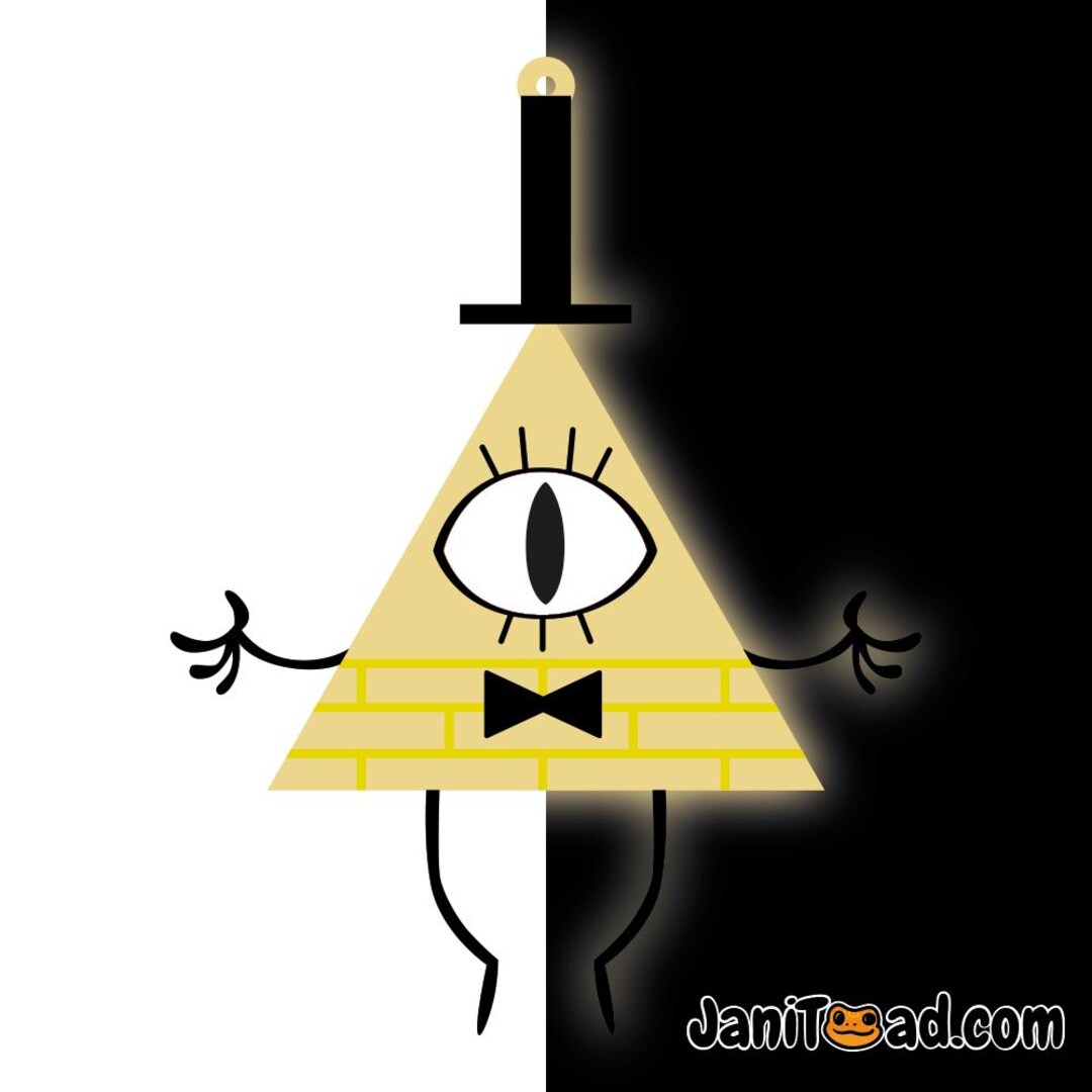 PREORDER Bill Cipher Glow-in-the-dark Charm - Etsy