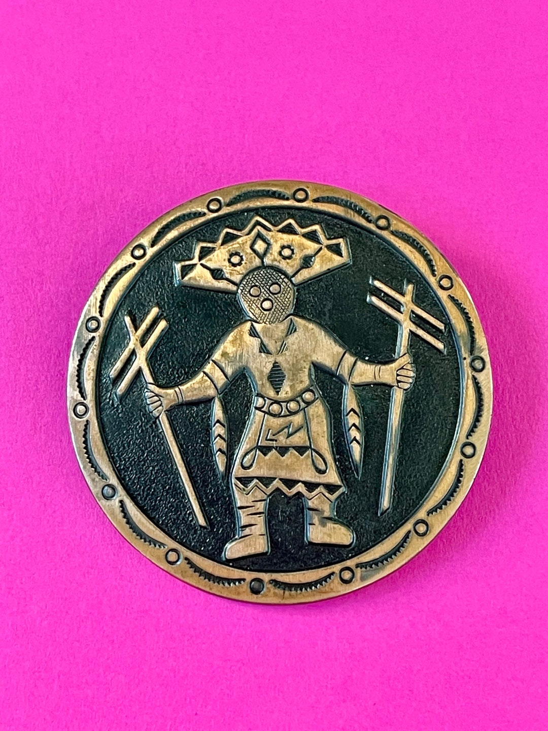Vintage Copper Kachina Brooch Copper Jewelry - Etsy