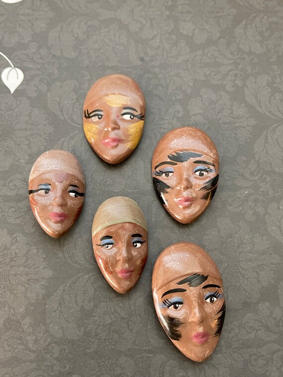vintage ceramic face - Gem