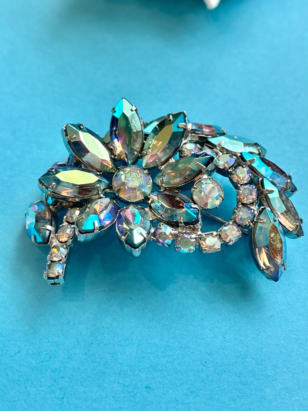 Vintage Juliana Flower Brooch Delizza and Elster - Etsy