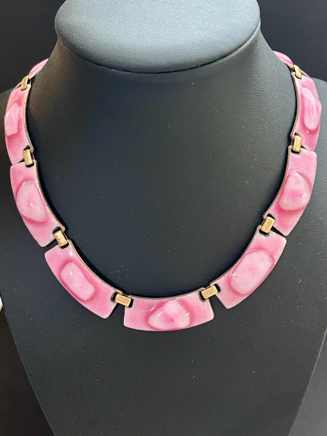 Vintage Pink Copper Kay Denning Necklace - Etsy