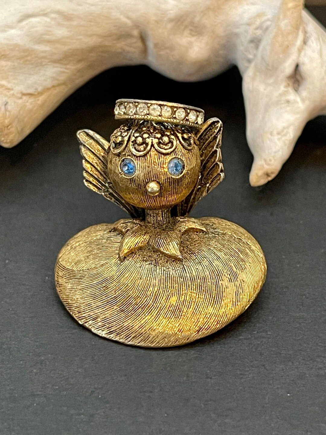Vintage Tortolani Angel Brooch - Etsy