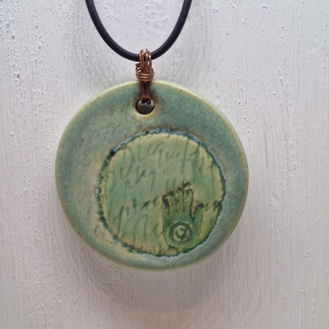 Handmade Ceramic Pendant - Etsy