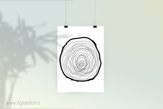 Tree Rings Birthday Poster Colouring Kids Age Poster 1-18 | Etsy