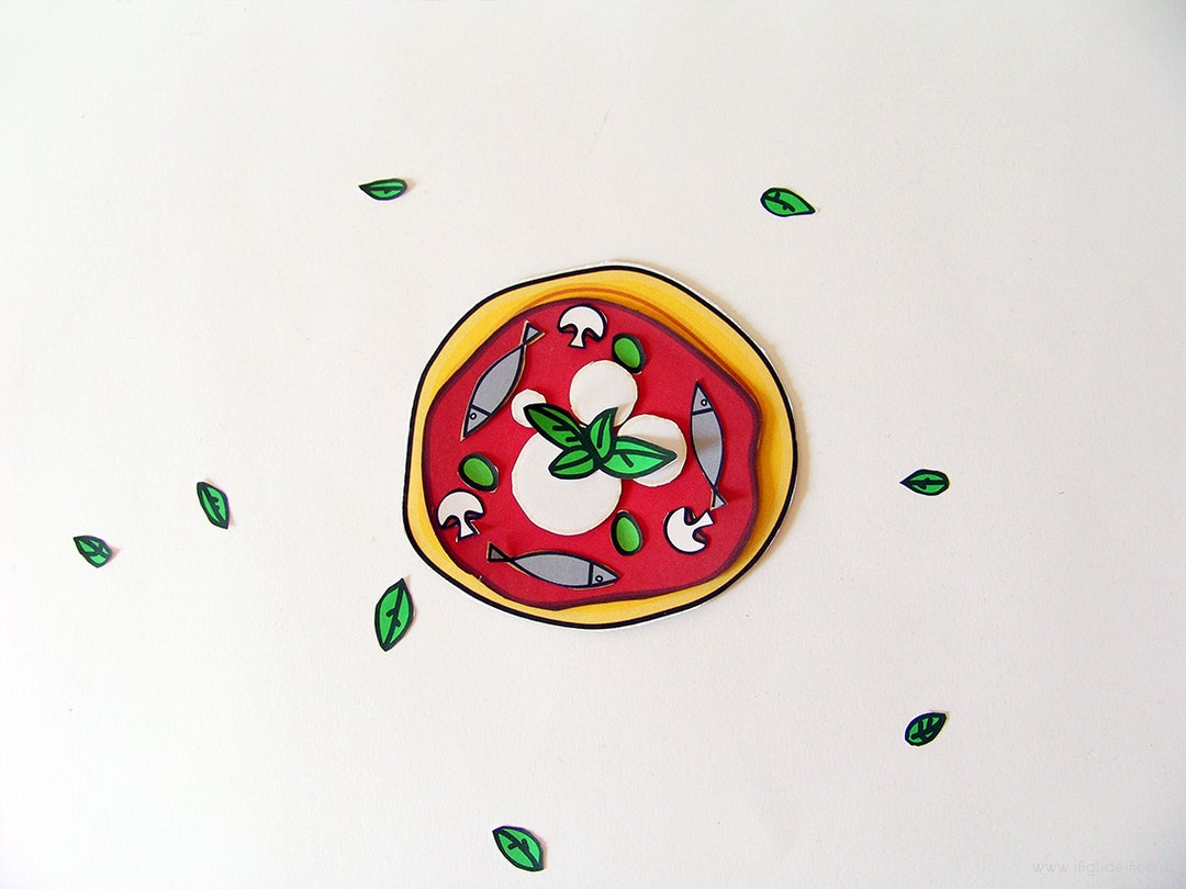 Let's Make Pizza, Set of Illustrations to Create Paper Pizzas, Fun and ...