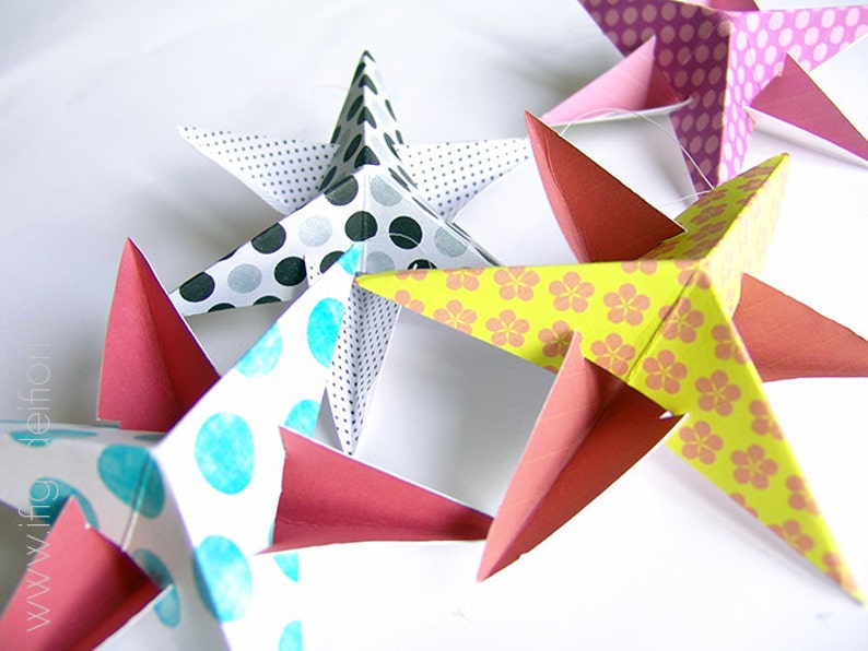 Christmas Stars Decorations, Paper Stars for Christmas Tree, Christmas ...
