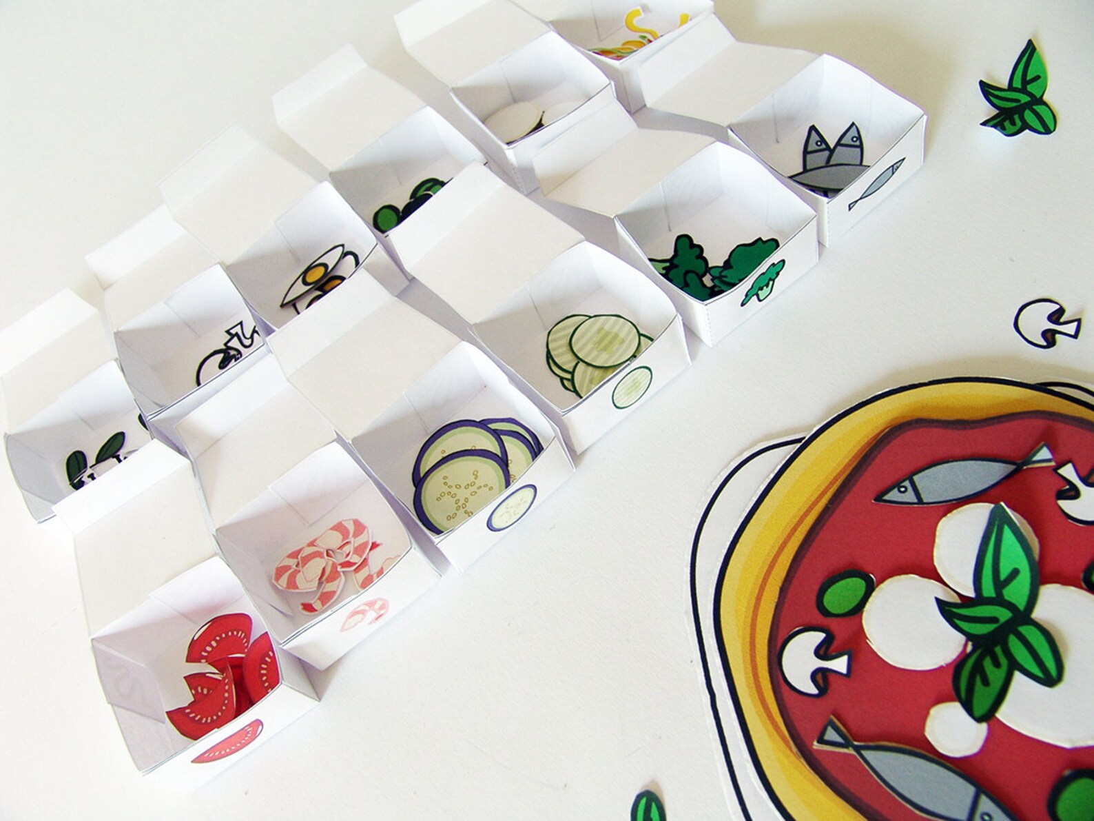 Let's Make Pizza, Set of Illustrations to Create Paper Pizzas, Fun and ...