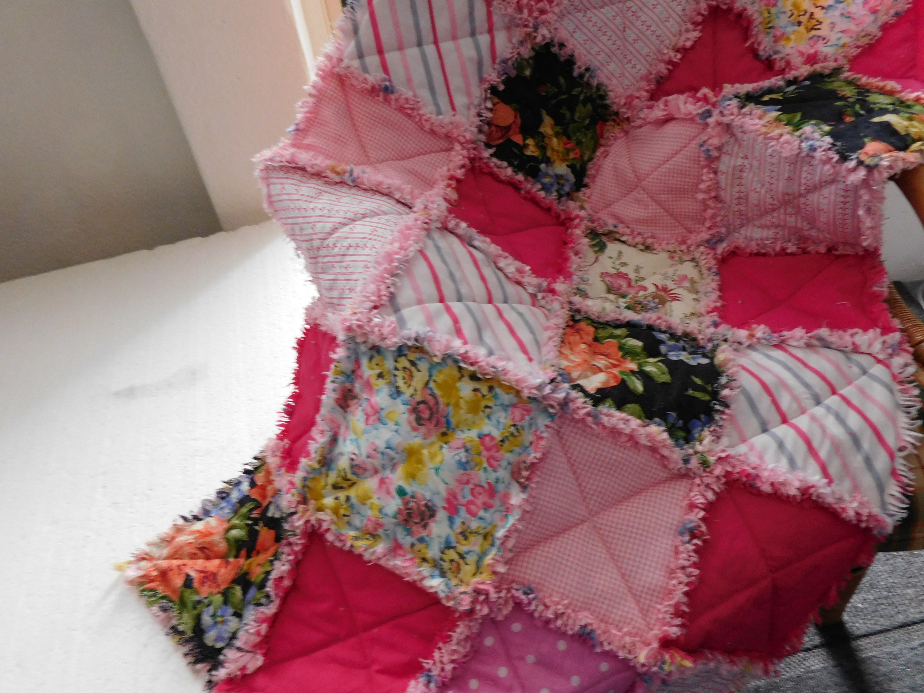 Tagesdecke Quilt rosa Patchworkdecke kinder Tagesdecke - Etsy.de