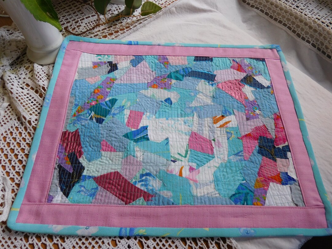 Patchwork mint rosa Tischset , Platzset Patchwork , Tischset rosa Stoff handgenäht - Etsy.de