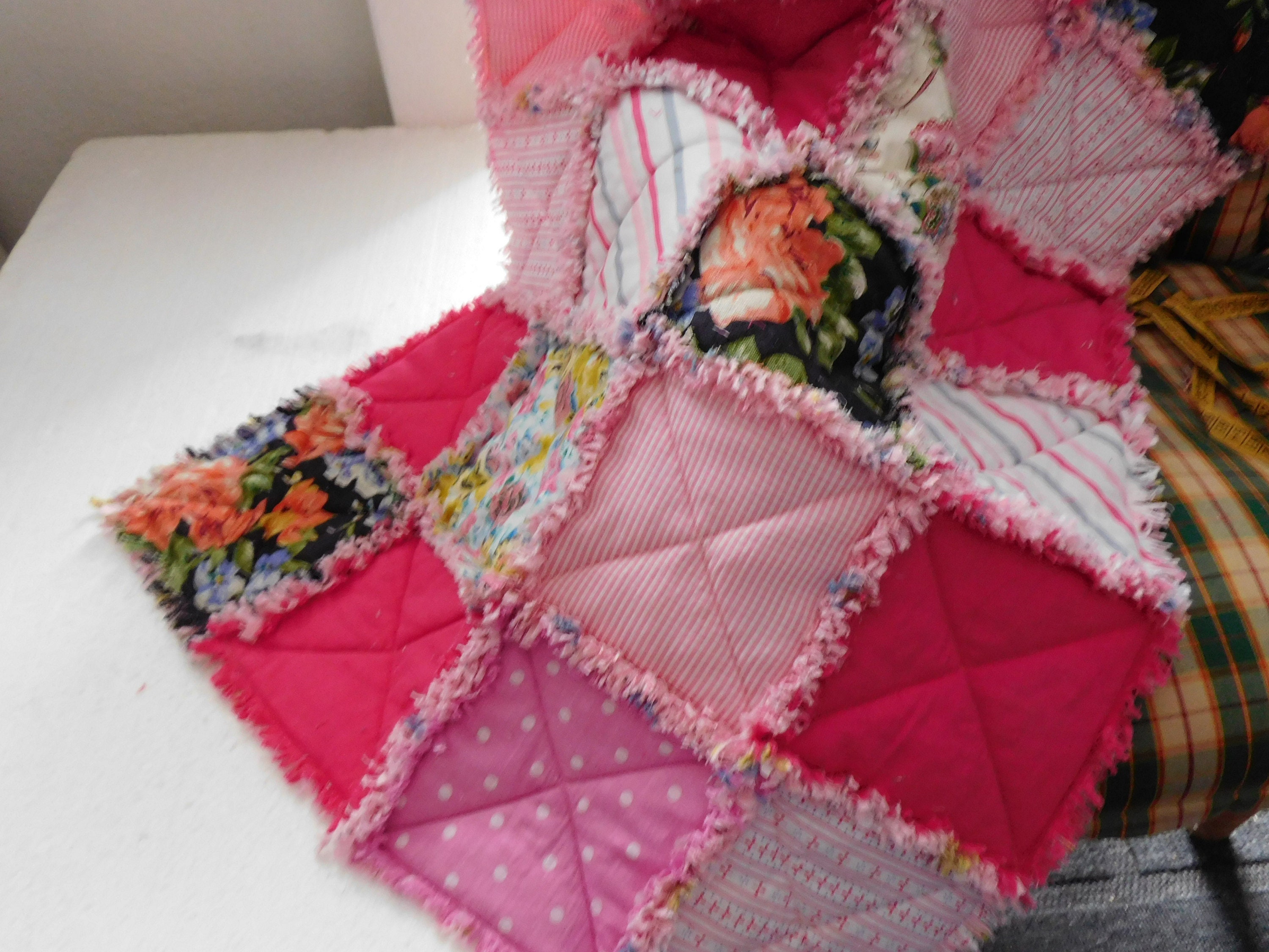 Tagesdecke Quilt rosa Patchworkdecke kinder Tagesdecke - Etsy.de