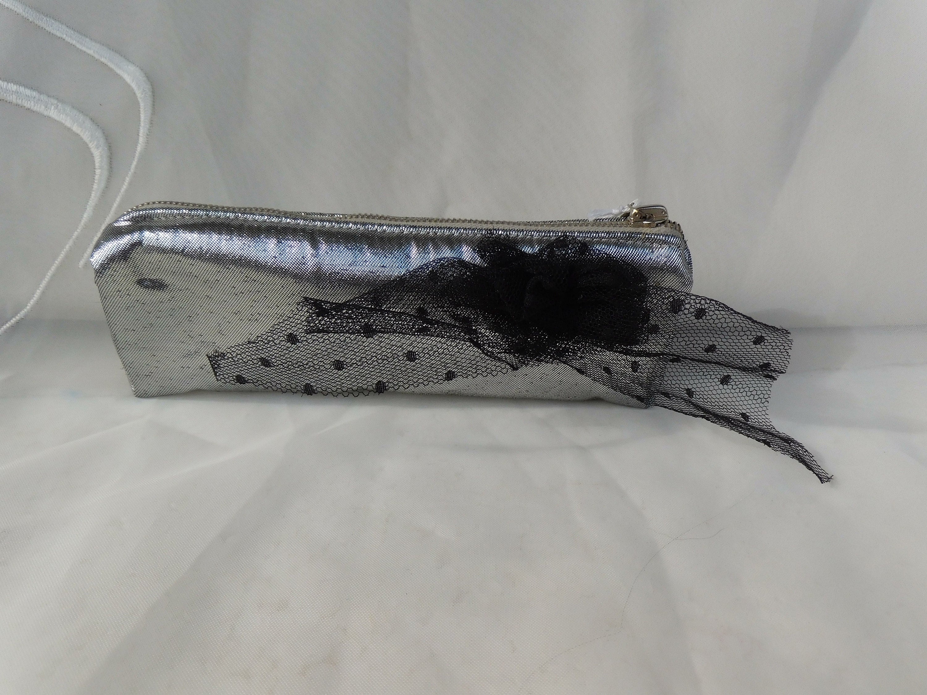 Small Silver Make up Bag Silver Universal Bag Small Bag - Etsy UK