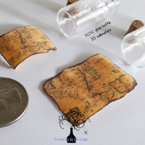 Mini Map in a Mini Bottle, Fantasy Map, Fictional Map, Non-earth Map ...