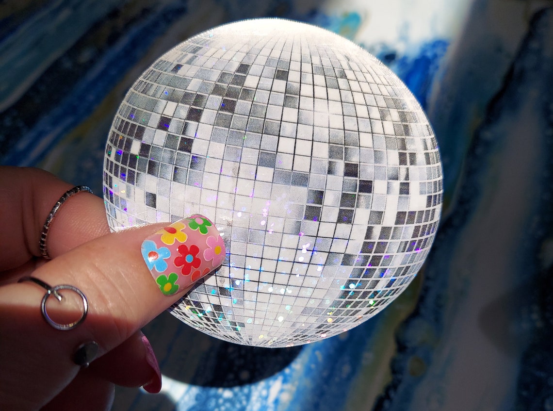 Disco Ball Sticker, Glitter Sticker Disco Ball, Mirror Ball Sticker ...