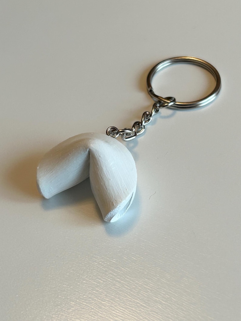 Handmade Fortune Cookie Keychain – Pastel Polymer Clay Charm, Kawaii ...