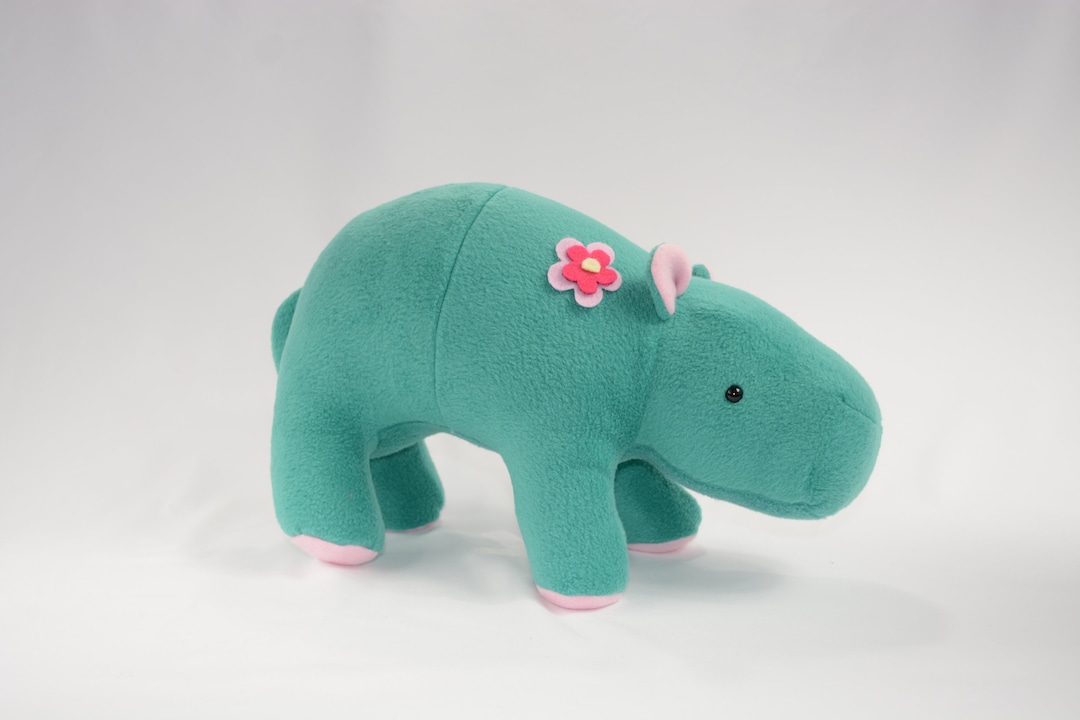 Hippo, Hippo Plushie, Plush Animal Hippo, Hippo Stuffed Animal - Etsy