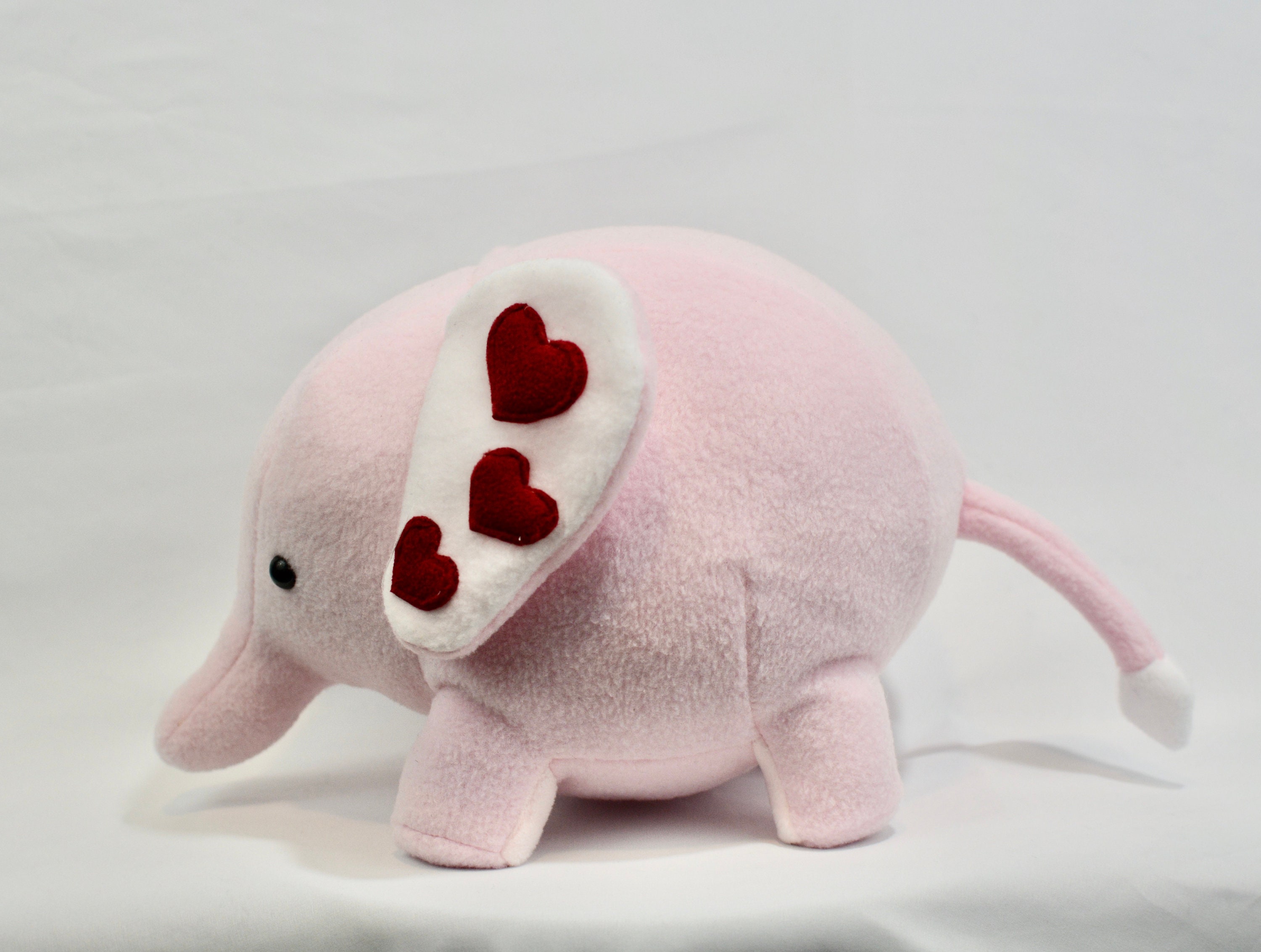 Pink Elephant, Stuffed Animal Elephant, Elephant Plushie, Elephant ...