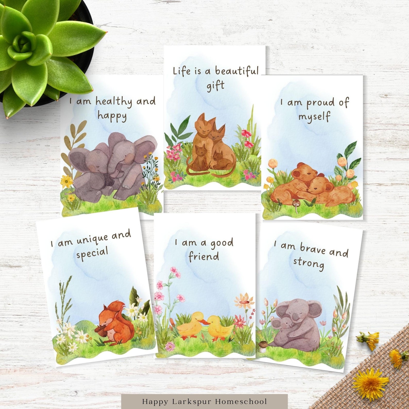 Positive Affirmation Cards for Kids, Daily Affirmations for Kids, Kids ...