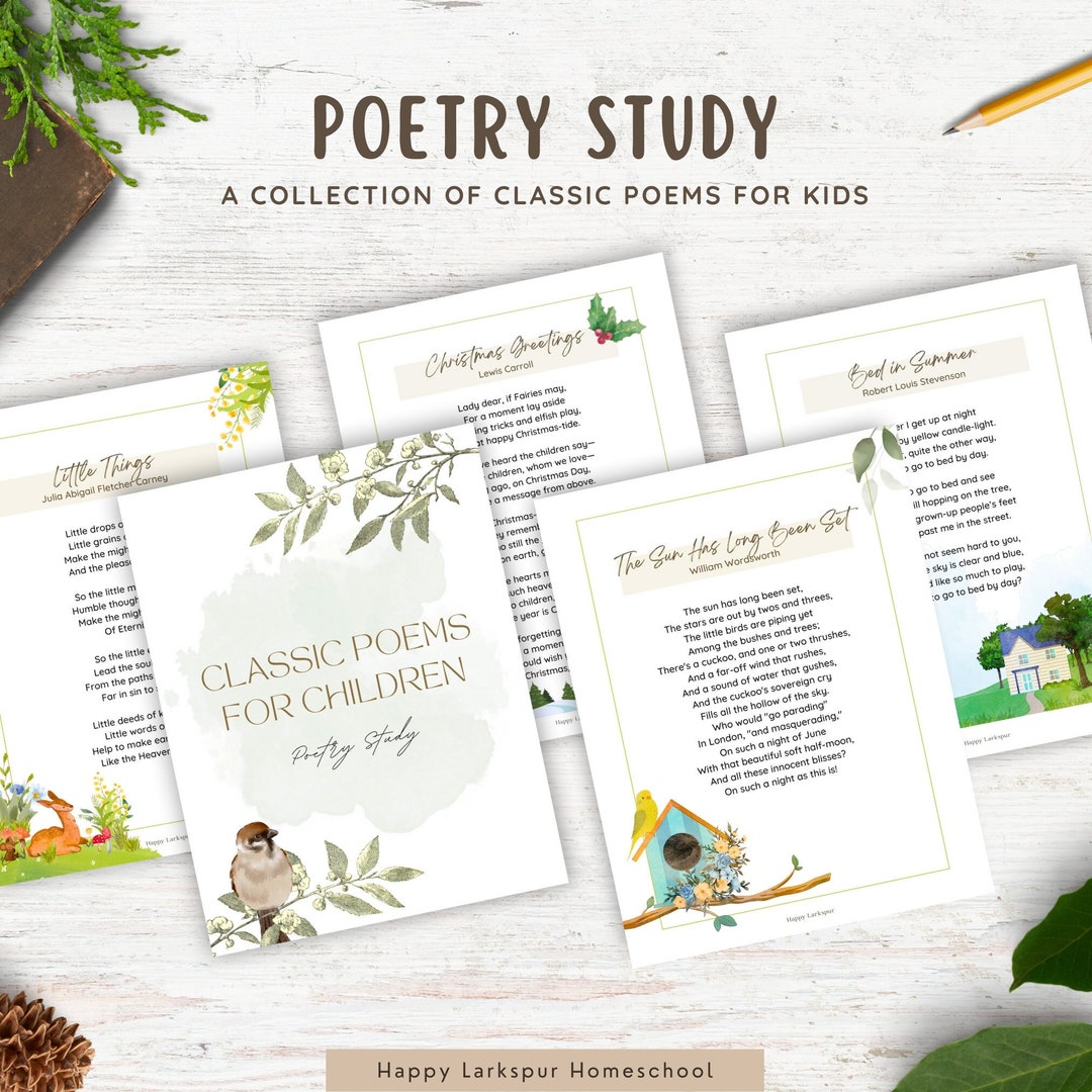 Poetry Study Charlotte Mason, Poetry for Children, Classic Children’s ...