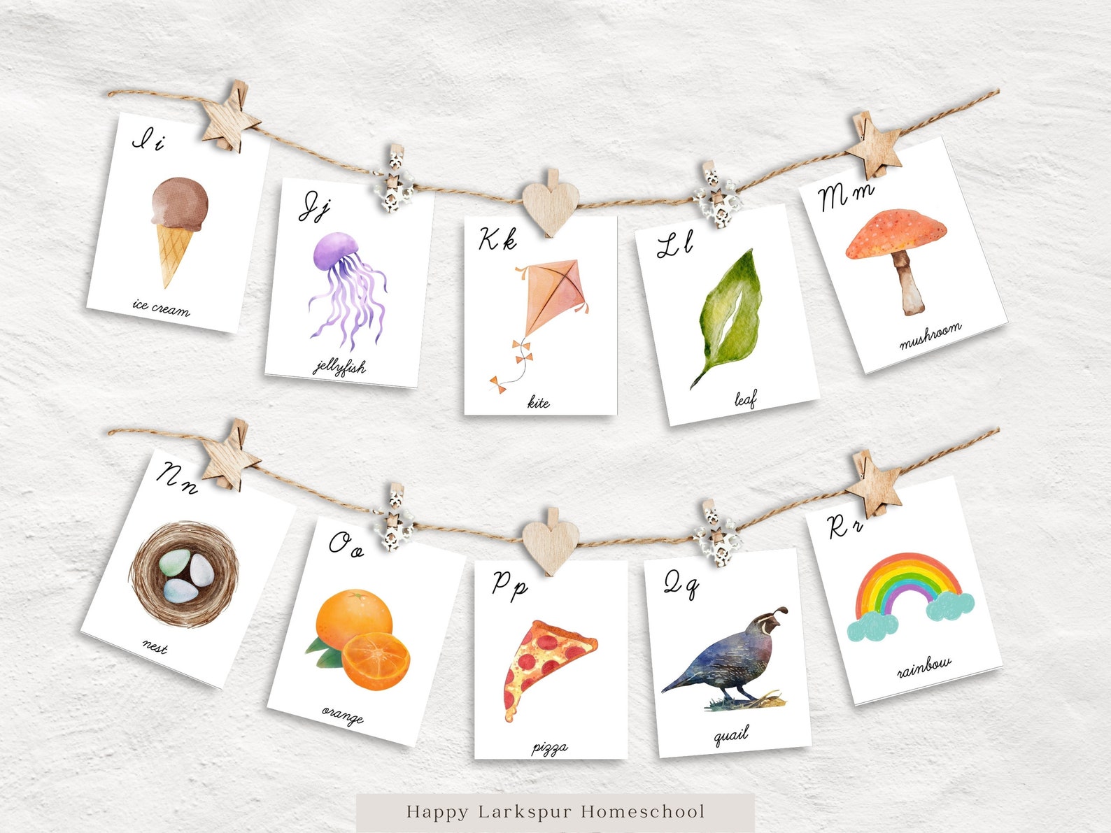 Cursive Alphabet Flashcards, Toddler Preschool Flashcards, Cursive ABC ...