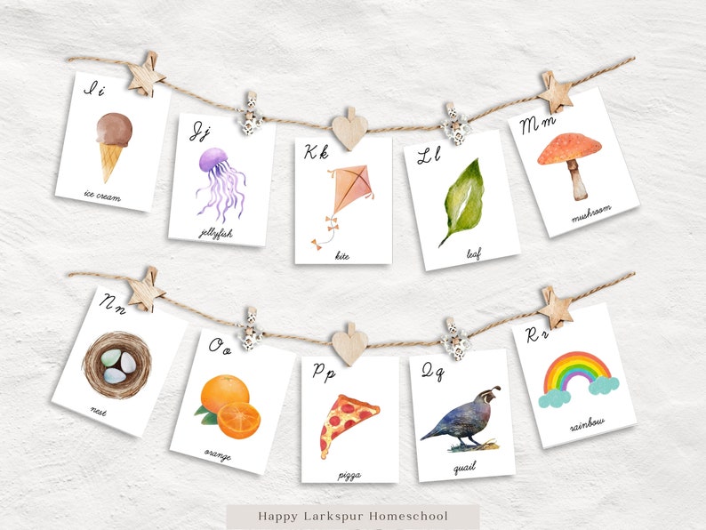 Cursive Alphabet Flashcards, Toddler Preschool Flashcards, Cursive ABC ...