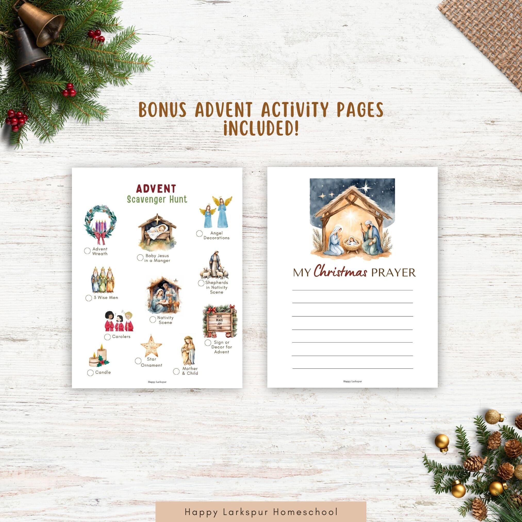 Advent Morning Menu Pages, Charlotte Mason Advent Morning Menu ...