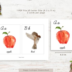 Cursive Alphabet Flashcards, Toddler Preschool Flashcards, Cursive ABC ...