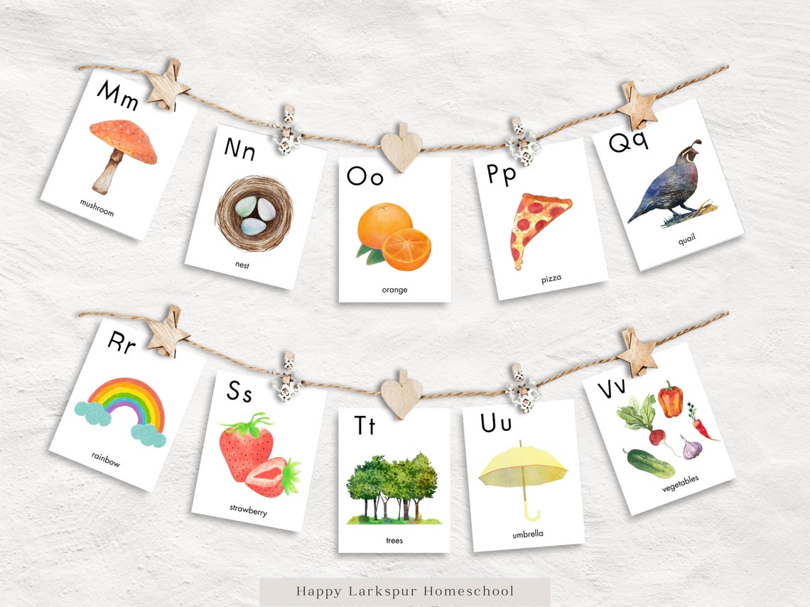 Alphabet Flashcards, Toddler Preschool Flashcards, ABC Flashcards ...