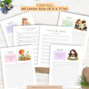 Fruit of the Spirit Copywork Book, Scripture Handwriting Practice ...