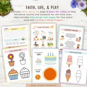 PRESCHOOL Morning Menu, Homeschool Morning Menu, Morning Menu ...