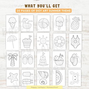 Summer Dot Art, Dot Marker Coloring, Toddler Activities, Dot Marker ...