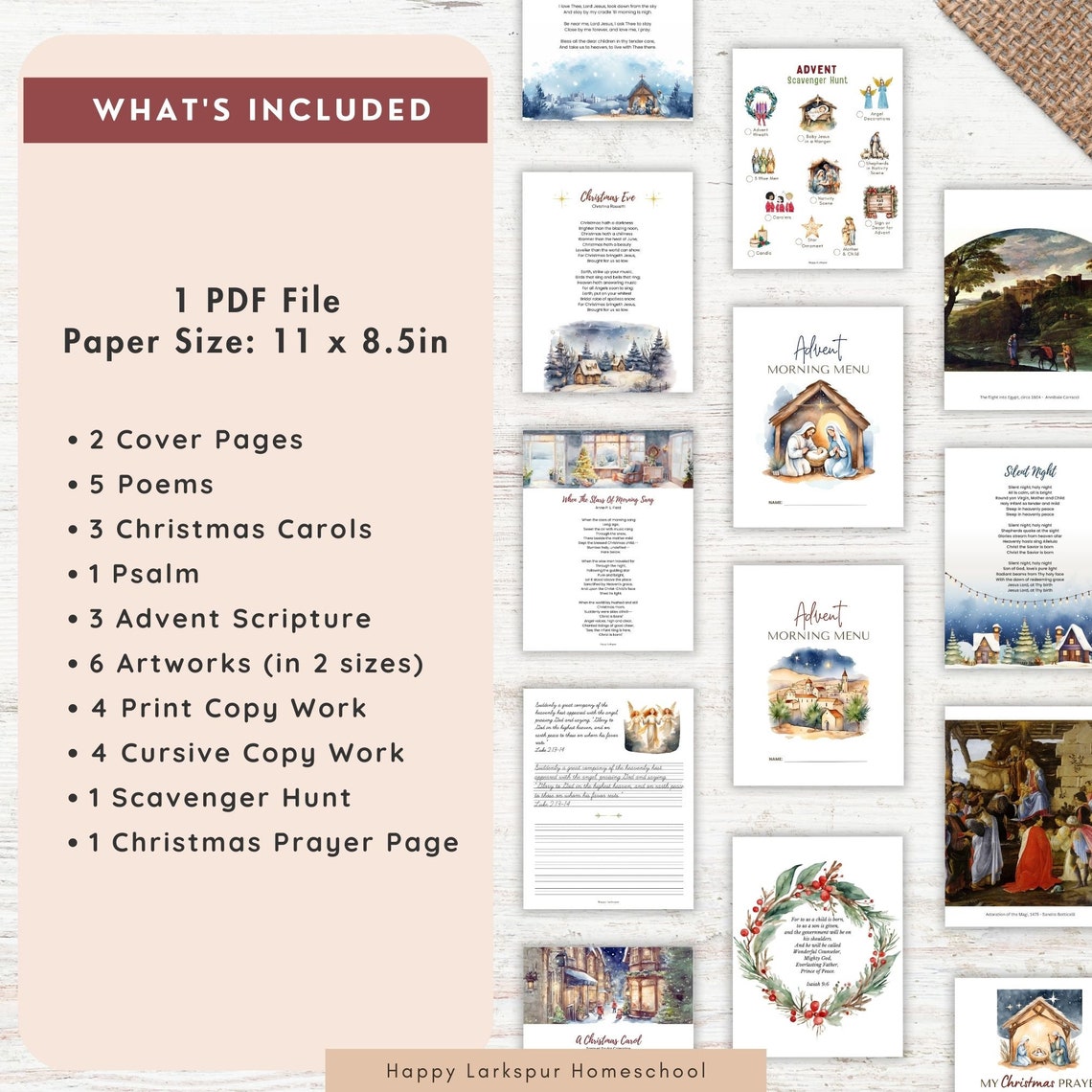 Advent Morning Menu Pages, Charlotte Mason Advent Morning Menu ...