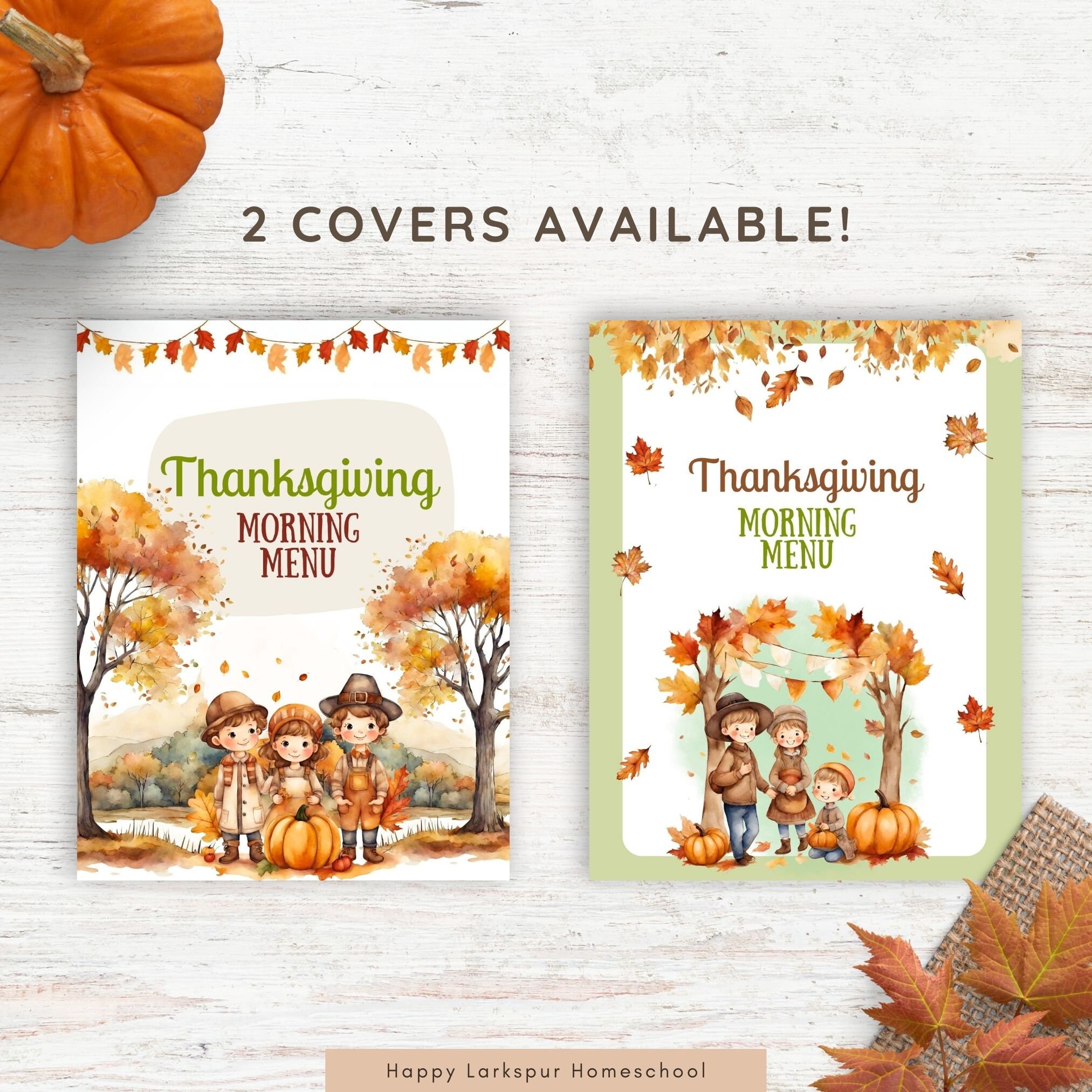Thanksgiving Morning Menu Pages, Charlotte Mason Thanksgiving Morning ...